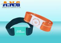 China Durable Waterproof NFC Bracelet Fabric Elastic RFID Wristband for Hotel Resorts Cruises for sale
