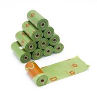 China Durable Dog Poop Bag With Handles On A Roll Biodegradable Plastic Unscented for sale