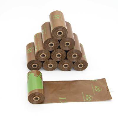 China Eco Friendly Compostable Dog Poop Bags OEM Biodegradable Pet Trash Bags for sale