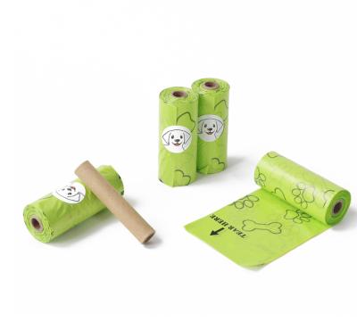 China Custom Cross Border Biodegradable Pet Waste Bags Roll Dog Poop Collection Bags for sale