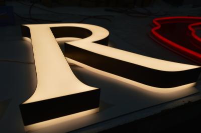 China Stainless Steel 3D LED Letter Signs IP65 Waterproof Front Back Lit Channel Letters for sale