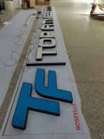 China TUV RoHS 3D Gold Letters , Outside Building Illuminated Acrylic Letters for sale