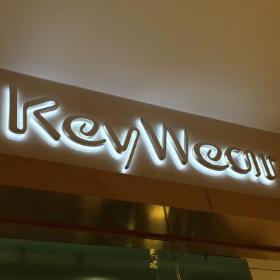China Milk White Acrylic LED Edge Lit Signs 6mm 18mm Stainless Steel for sale
