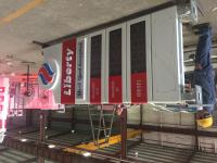 China 30mm ACM Commercial Pylon Signs Custom Brushed / Polished Finished for sale