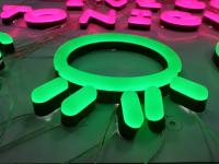 China Stainless steel Custom Faux Neon Sign 12mm with metal housing for sale