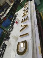 China Wall Mounted 3D LED Backlit Signs , Stainless Steel Custom Laser Cut Letters for sale