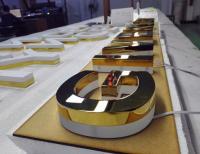 China Wall Mounted 3D LED Backlit Signs , Stainless Steel Custom Laser Cut Letters for sale