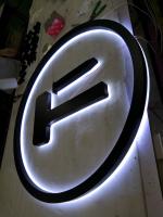China 7000K Backlit Halo Lit Stainless Steel Channel Letter Signs Acrylic LED Electroplated Edge Lit for sale