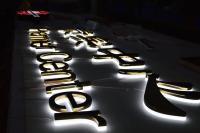 China 50mm Stainless Steel Letter Signage , Backlit Halo Letters With LED Illumination for sale