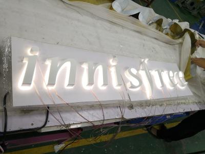 China Illuminated Backlit Stainless Steel Letters Signs 5000K For Hospitals for sale