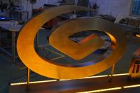 China 60mm Brushed Stainless Steel Letters , Decorative 3D Mirrored Letters for sale