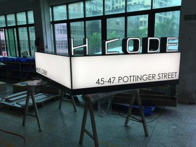 China Aurora Event Directional Signage / Wayfinding Pylon Sign Board for sale