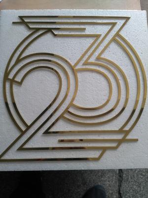 China Polished Plated Decorative Metal Letters Signs 3-10mm Depth for sale
