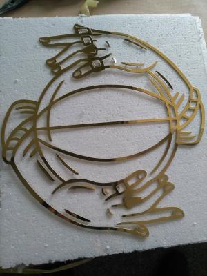 China Aurora Decorative Custom Brushed Metal Signs , 3mm Stainless Steel Metal Letters for sale