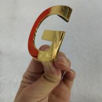 China Gold 3D Galvanized Decorative Metal Letters 2-25mm Depth Mirror Polished / Brushed for sale
