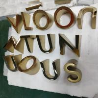 China Electroplated brass 3D Stainless Steel Letters 40mm for Hospitals / Mall for sale