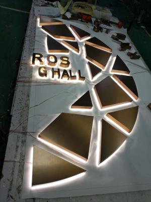 China Indoor Reverse Halo Lit Channel Letters 3000K 15mm For Building for sale