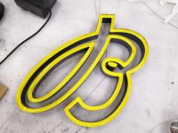China Orange 23mm Neon Rope Light Sign / Aluminum Custom Logo Neon Sign for sale