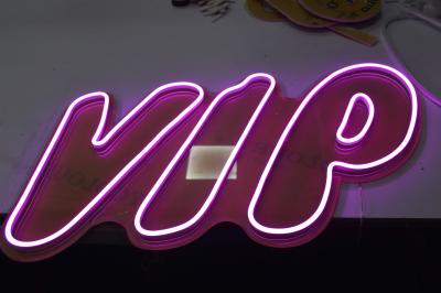 China Wall Mounted Faux Neon Channel Letter Signs 8mm Purple / White for sale