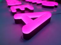China 30mm Custom Pink Neon Sign Wall Mounted / Hanging 50000 hours Lifetime for sale