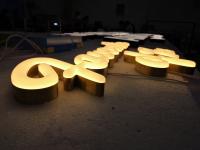China Outdoor LED Neon Channel Letter Signs Yellow / Red 10mm Stroke for Hotels for sale