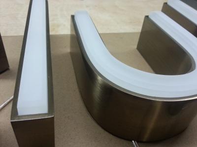 China IP65 Custom Laser Cut Metal Signs 50mm Depth RoHs Certified for sale