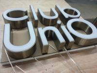 China Outdoor Front Lit Channel Letter Sign 35mm 3D Embossed Acrylic Signage for sale