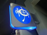 China Blue Illuminated LED Light Boxes Single / Double Sided 600*800*120mm for sale