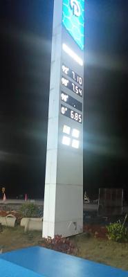 China Free Standing Modern Pylon Signs Full Illuminated Aluminum / steel Construction for sale