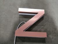 China Bronze / Brass Edge Lit Acrylic Letters Stainless Steel UL Approved for sale