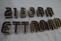 China Bronze / Brass Edge Lit Acrylic Letters Stainless Steel UL Approved for sale