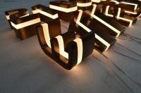 China Electroplated Brass Acrylic Edge Lit Channel Letters Easy Install / Maintain for sale