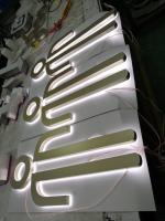 China Illuminated LED Edge Lit Signs Bronze Size Customized  Stainless Steel for sale