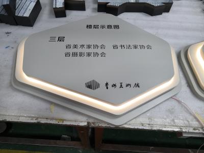 China SUS LED Edge Lit Signs Wall Mounted 12mm Stainless Steel Panel Digital Printed for sale