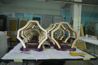 China Shop Fixtures Store Merchandising Displays, Stainless Steel Retail Window Display Props for sale