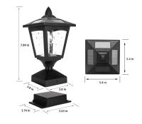 China Waterproof IP65 Outdoor Solar Post Light For Yard Lawn Driveway Walkway for sale