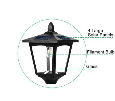 China 67'' Solar Garden Post Light Waterproof IP54 For Yard Garden Pathway for sale