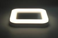 China 24w 1800lm Surface Mounted Led Light Fixtures IP65 Square ABS Outdoor 3000K for sale