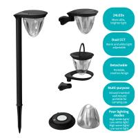China 250lm 6V 1.5W Solar Powered Garden Lights Camping 2200mAh With Panel for sale