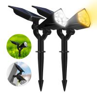 China SMD2835 500lm Solar Powered Spot Light , 2200mAh Solar Yard Spotlights for sale