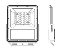China 170lm/W ADC12 Aluminum Solar Battery Flood Light Outdoor Waterproof 6500K for sale