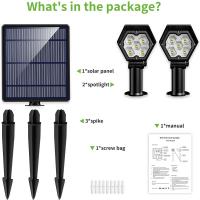 China 80CRI 3600mAh Solar Spot Lights , 300lm IP65 Solar Garden Lights 6 Modes for sale