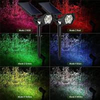 China DC6V 3000K Solar Panel Spotlight Integrated , 2600mAh Solar RGB Garden Lights for sale