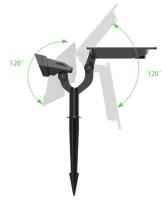 China 2700K 2W Garden Ground Solar Lights Rotatable IP65 Outdoor Landscape 240lm for sale