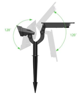 China 2700K 2W Garden Ground Solar Lights Rotatable IP65 Outdoor Landscape 240lm for sale