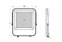 China 80CRI 2800Lm IP65 LED Flood Light Ultra Slim 50W Heat Sinking 0.5PF for sale