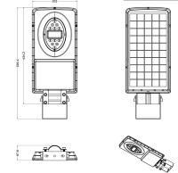 China 70Ra 6500K Solar Sensor Street Light , 500x202mm Remote Control Solar Light for sale