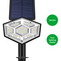 China 2200mAh 3000K Solar Powered Garden Lights IP65 Four Lighting Modes 500lm for sale