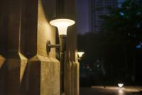 China 7000mAH 6500K Solar Powered Wall Lights Garden Round IP65 4.5W for sale