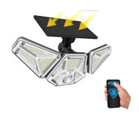 China 1.5W 133pcs Chip Solar Powered Garden Lights 3 Head 360 Degree Adjust 2200mAh for sale